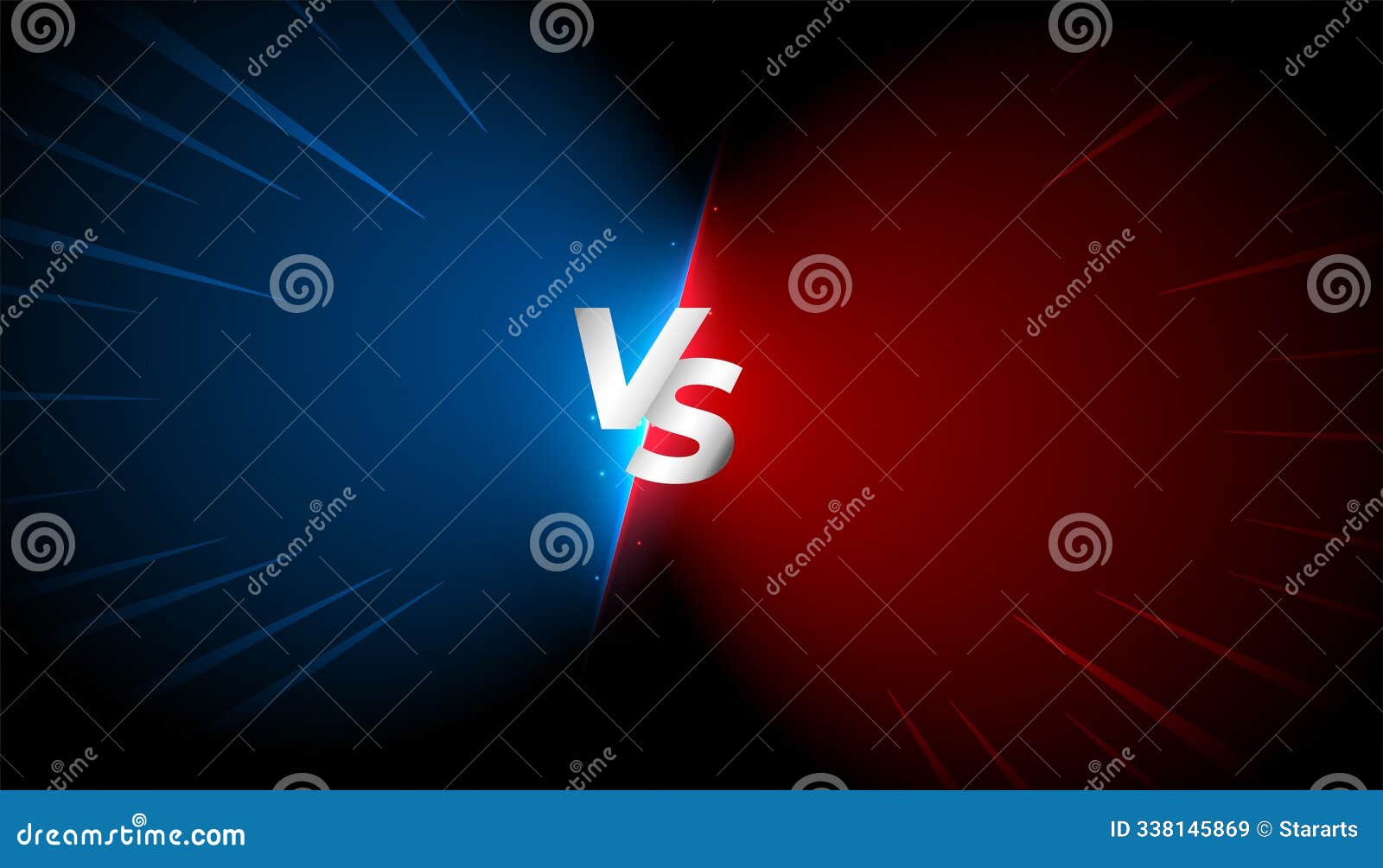 Blue and Red Tournament Versus Banner for Dual Clash Stock Vector ...