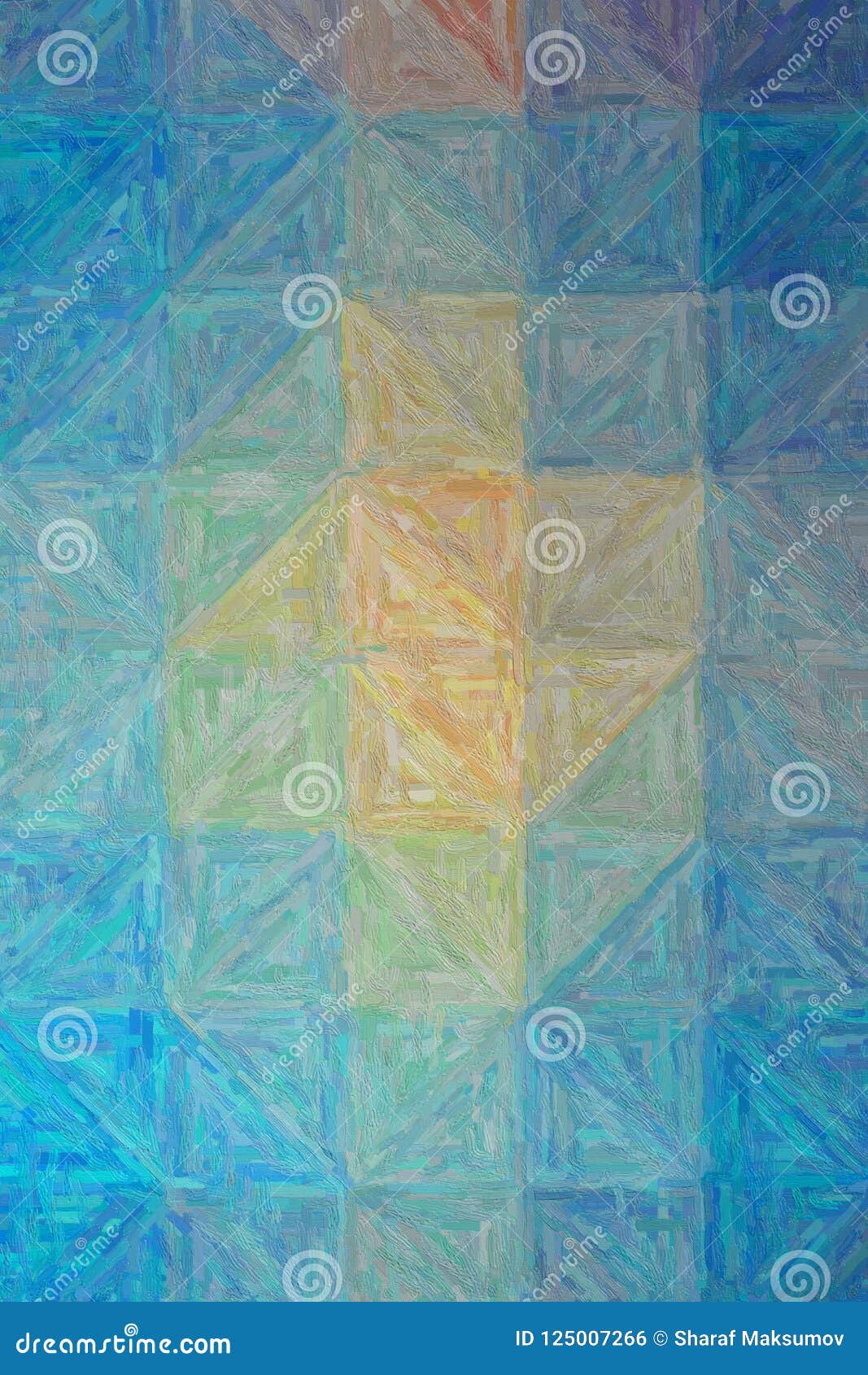 Blue, Red and Vanilla Colorful Impasto Vertical Background Illustration ...