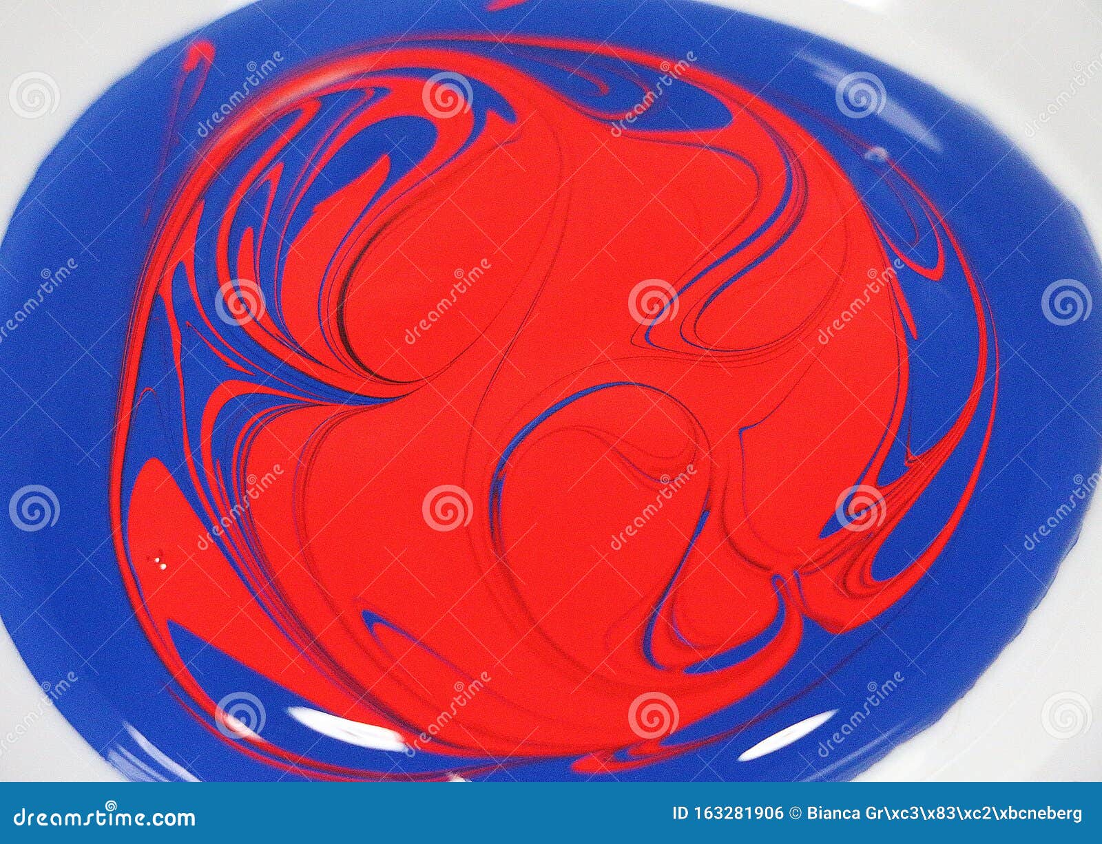 Blue and Red Wall Colors are Mixed Together Stock Photo - Image of ...