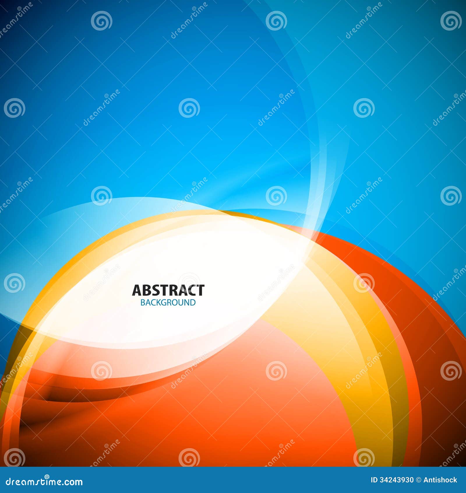 Blue and Red Wave Lines Business Template Stock Vector - Illustration ...