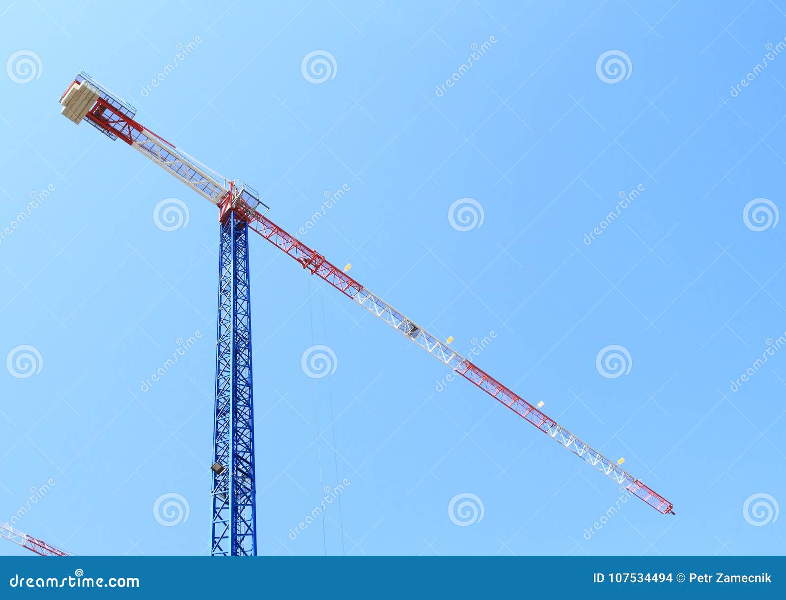 High construction crane stock photo. Image of blue, build - 107534494