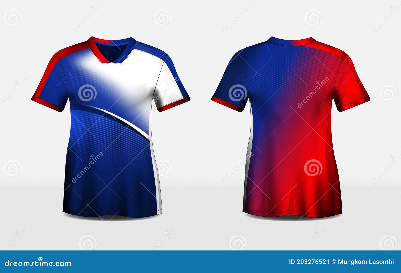 Blue, Red, and White Layout E-sport T-shirt Pattern Design Template ...