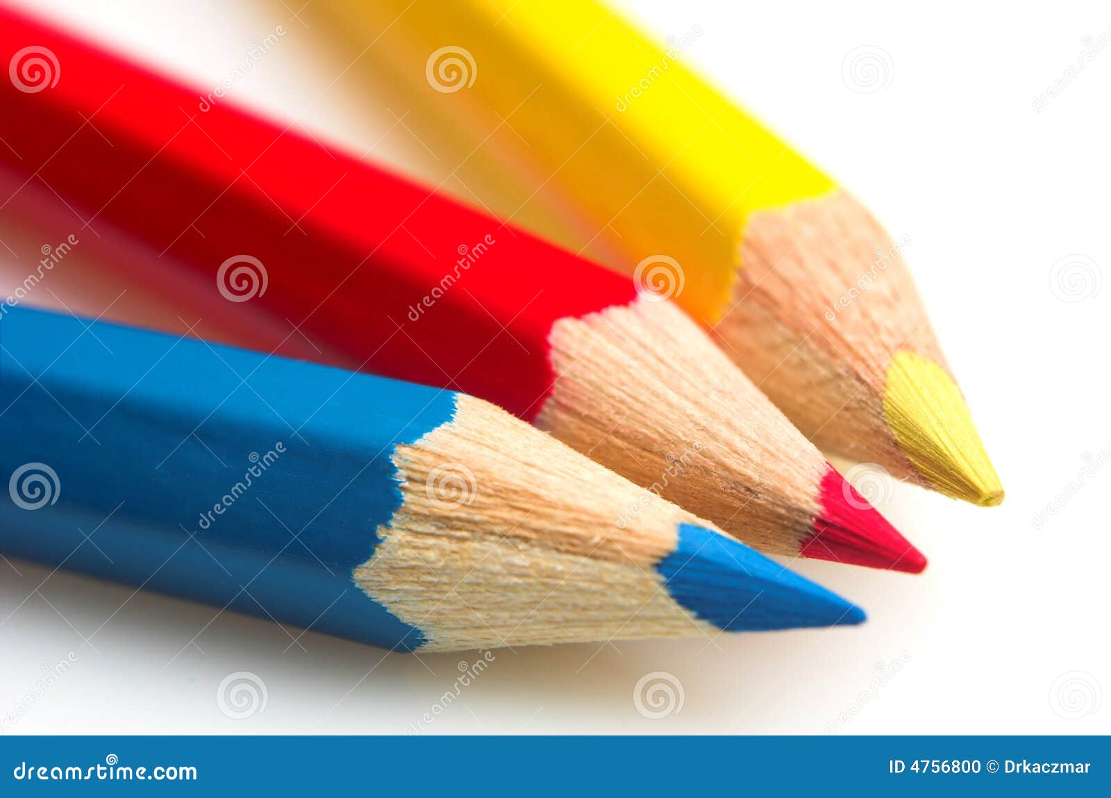 Blue, Red and Yellow Crayons Stock Photo - Image of isolated, white ...