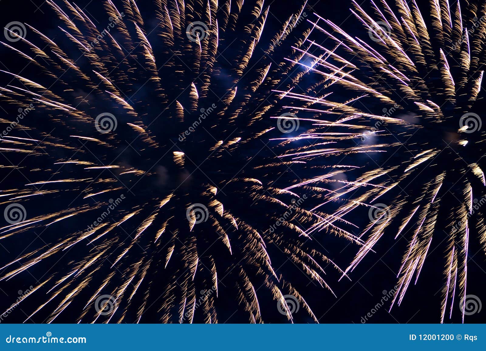 Blue red yellow firework stock photo. Image of night - 12001200