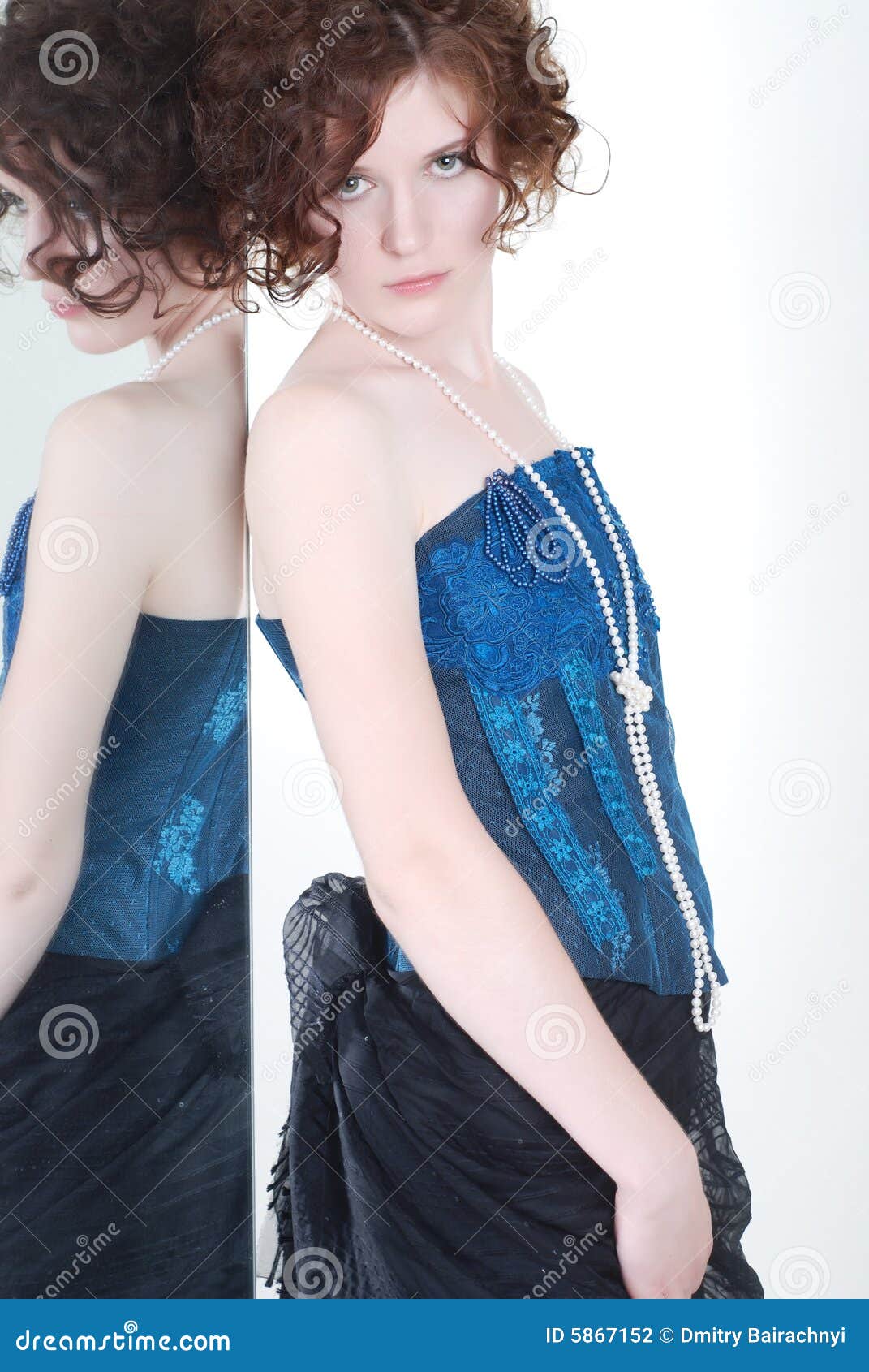 Blue reflection stock photo. Image of mirror, caucasian - 5867152