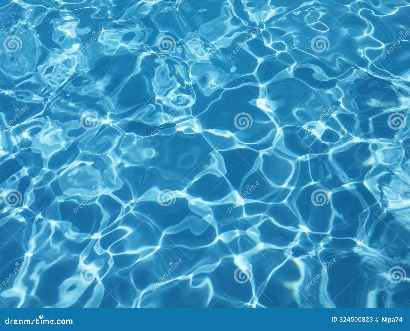 Blue Reflective Water in a Swimming Pool. Background. Top View. Stock ...
