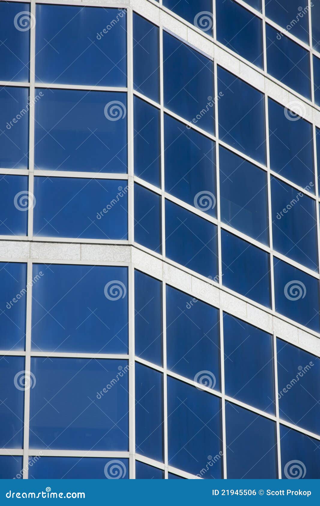 Blue reflective Windows stock photo. Image of modern - 21945506