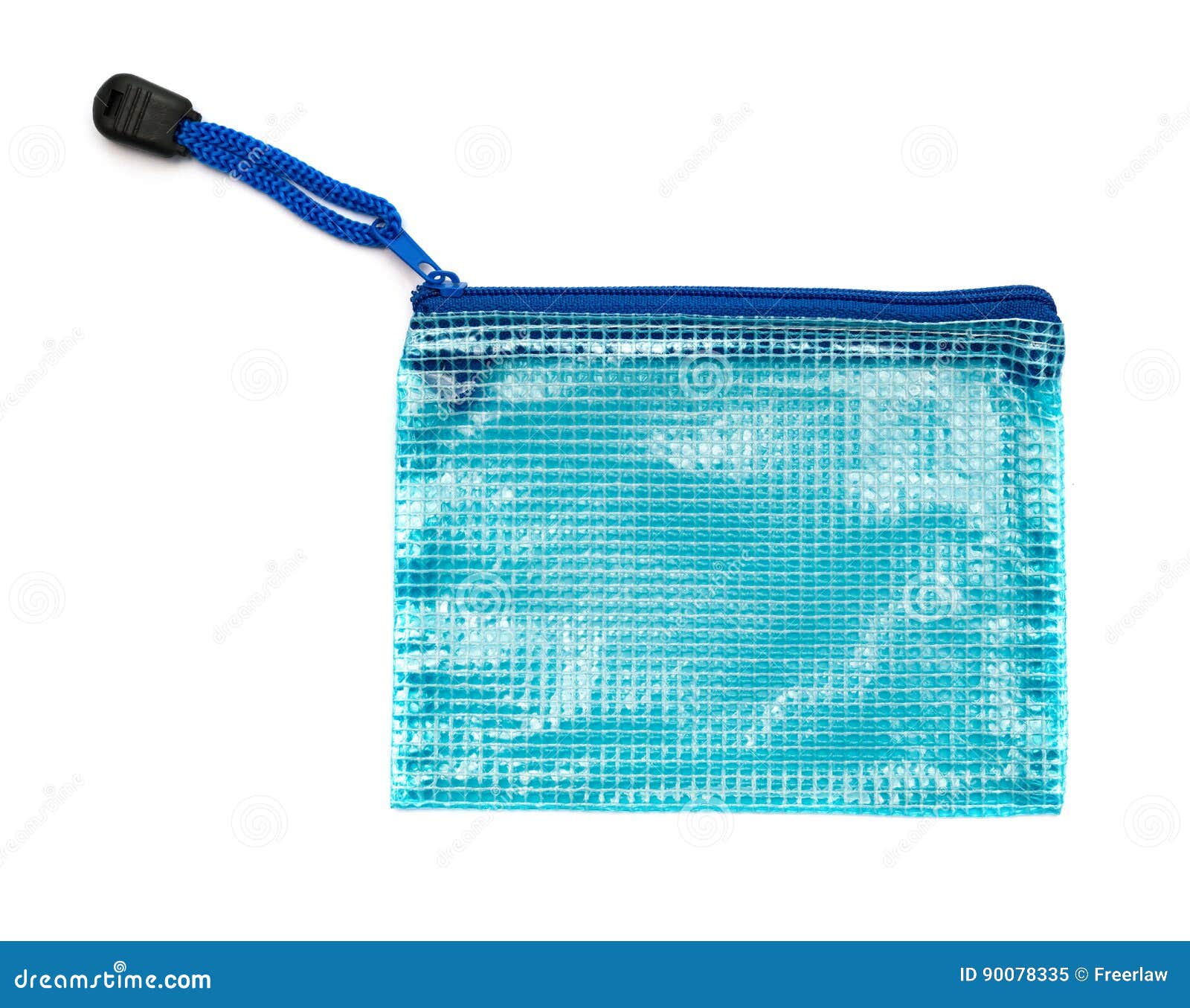 Blue Reinforced Plastic Bag with Zip Stock Image - Image of transparent ...