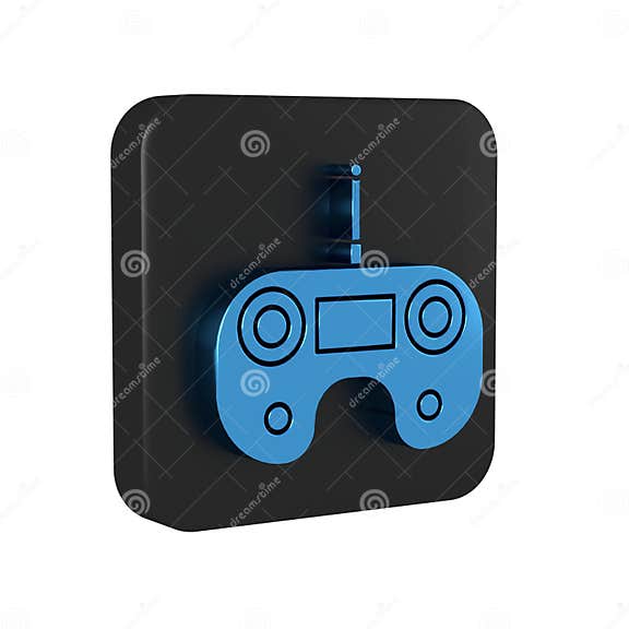 Blue Remote Control Icon Isolated on Transparent Background. Black ...