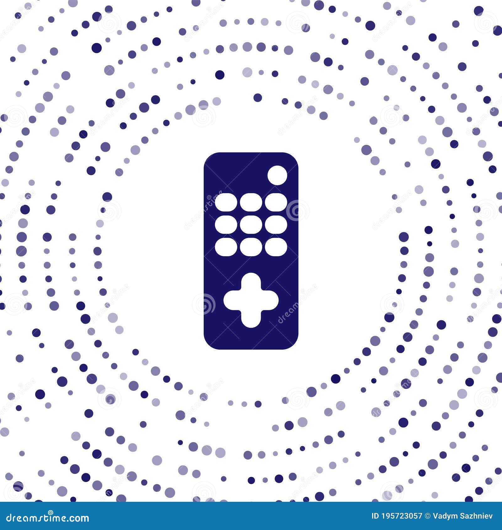 Blue Remote Control Icon Isolated on White Background. Abstract Circle ...