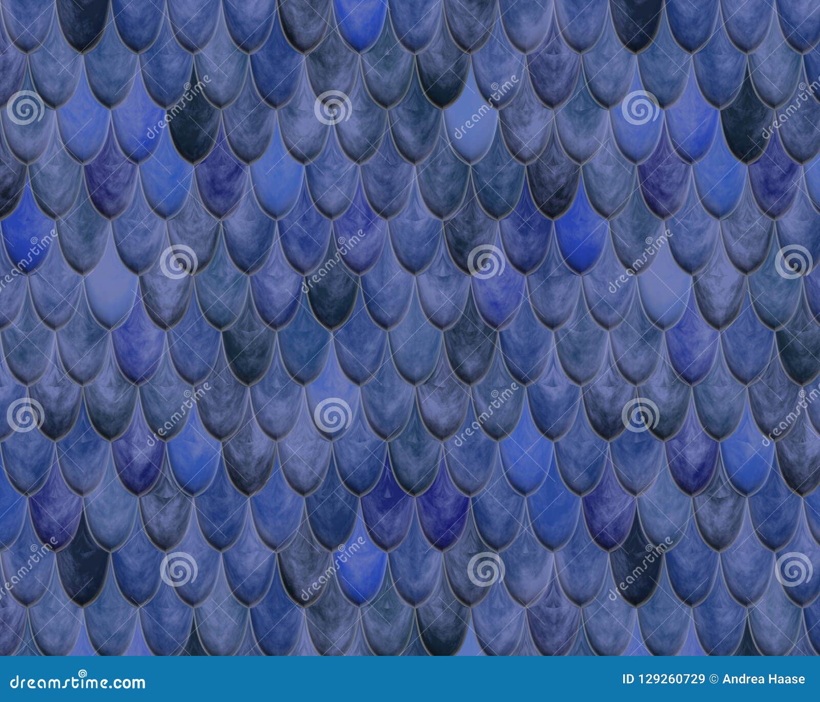 Blue Repeating Mermaid Fish Scale Pattern Stock Illustration ...