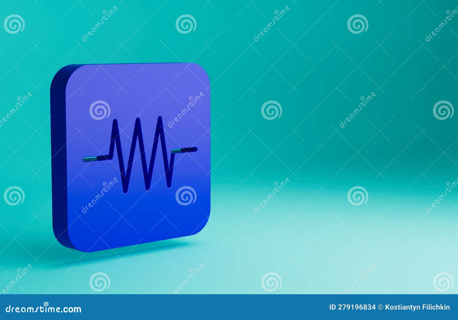 Blue Resistor in Electronic Circuit Icon Isolated on Blue Background ...