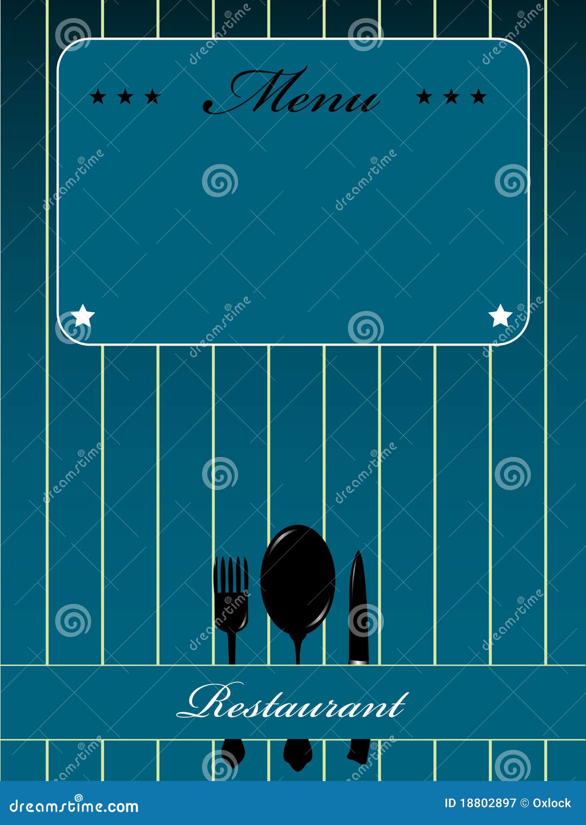 Blue restaurant menu stock vector. Illustration of beverages - 18802897