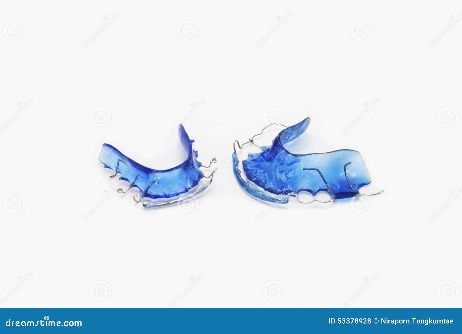 Blue retainer stock photo. Image of orthodontic, lower - 53378928