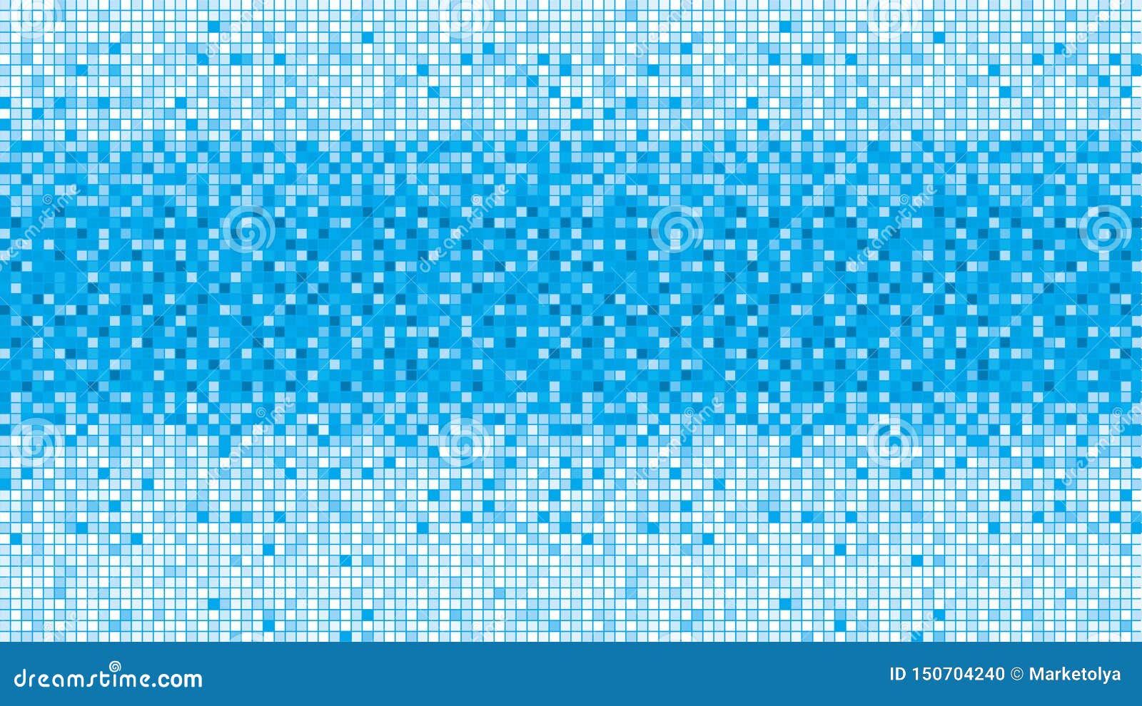 Blue Retro Background with Mirror Mosaic Pattern Stock Vector ...