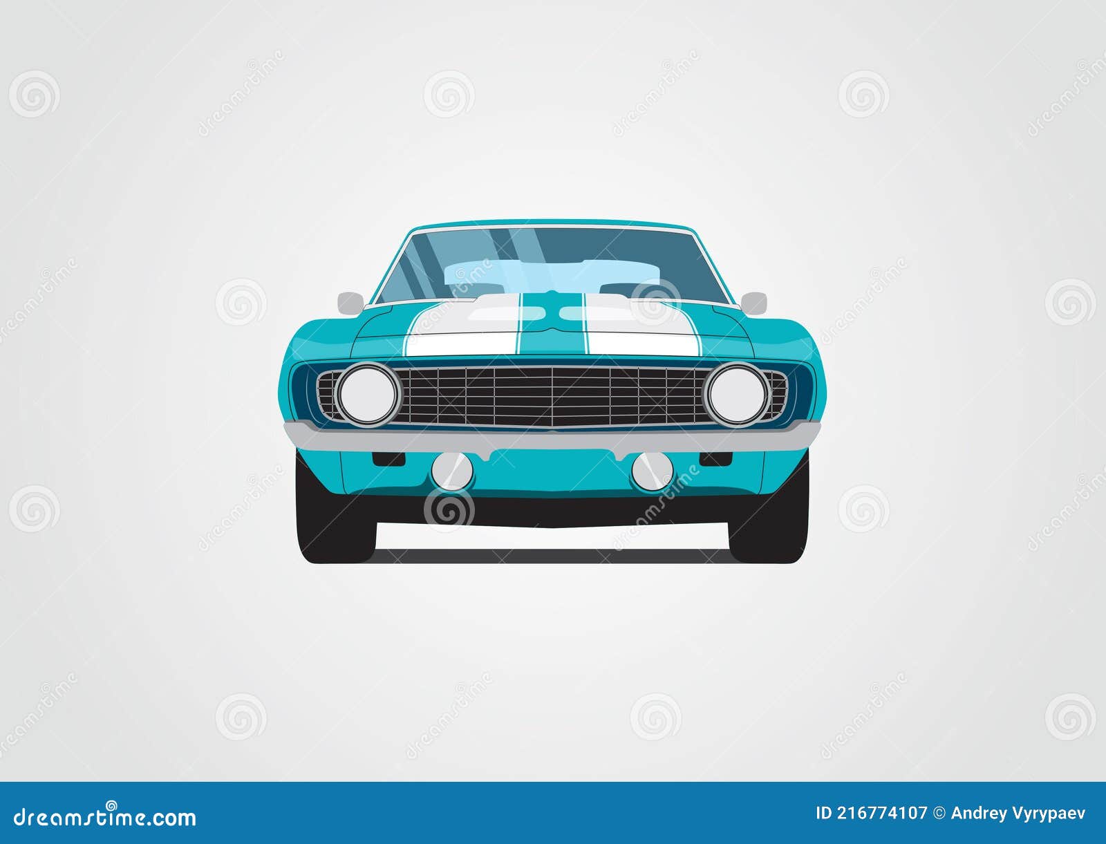 1969 Chevrolet Chevelle Car Illustration Vector Line Art Black And ...