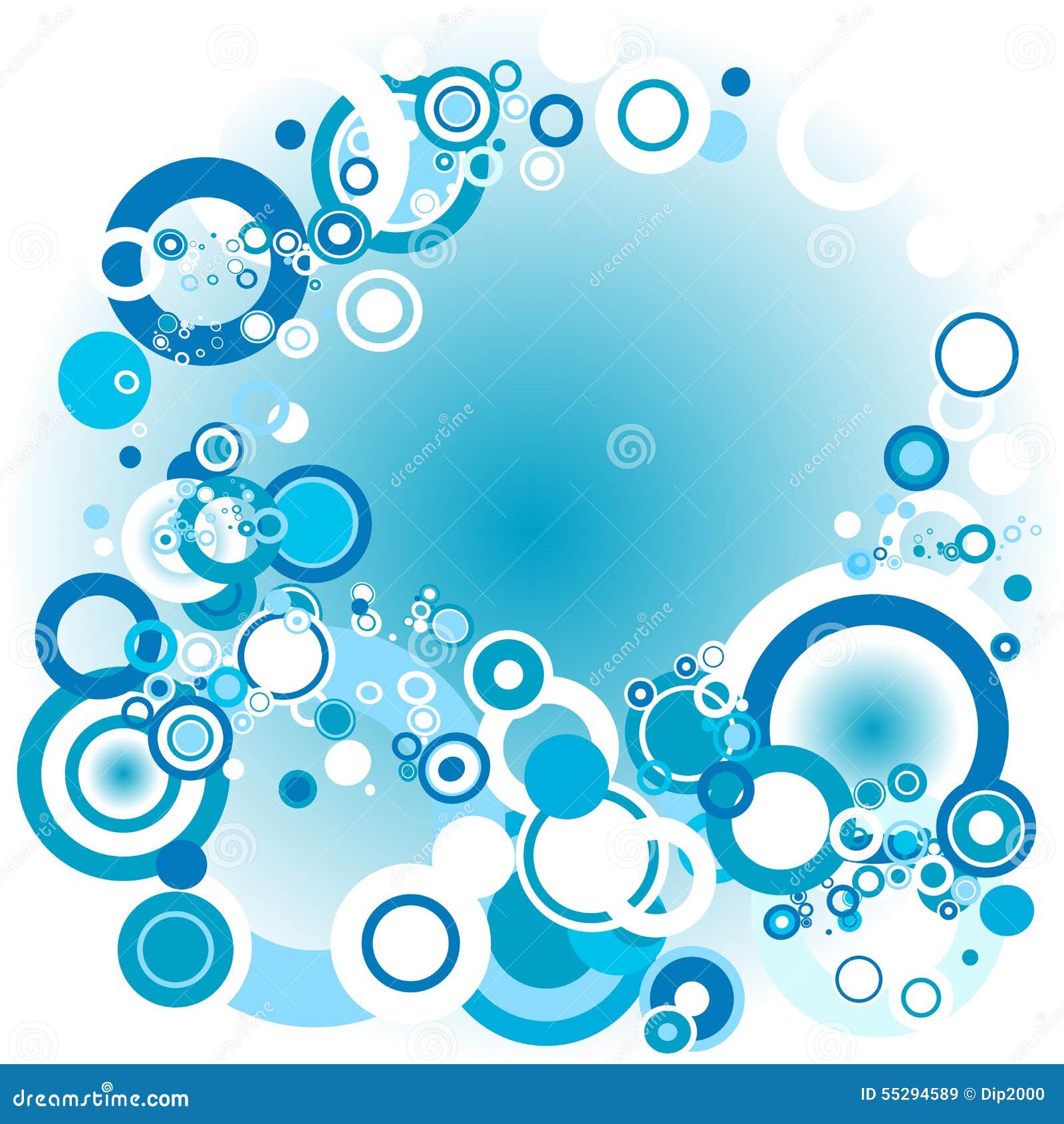 Blue retro circles stock vector. Illustration of poster - 55294589
