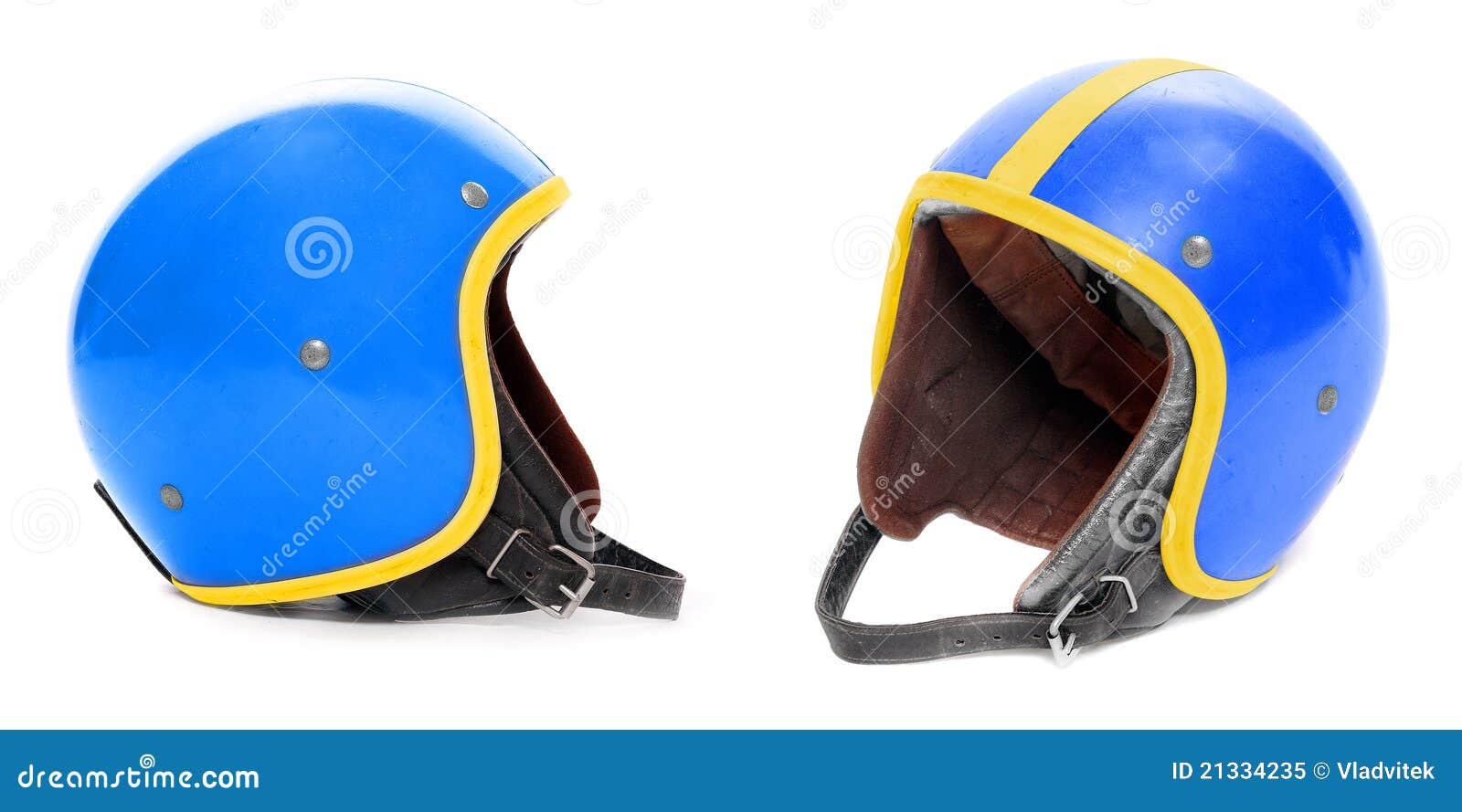 Blue retro helmet. stock image. Image of equipment, retro - 21334235