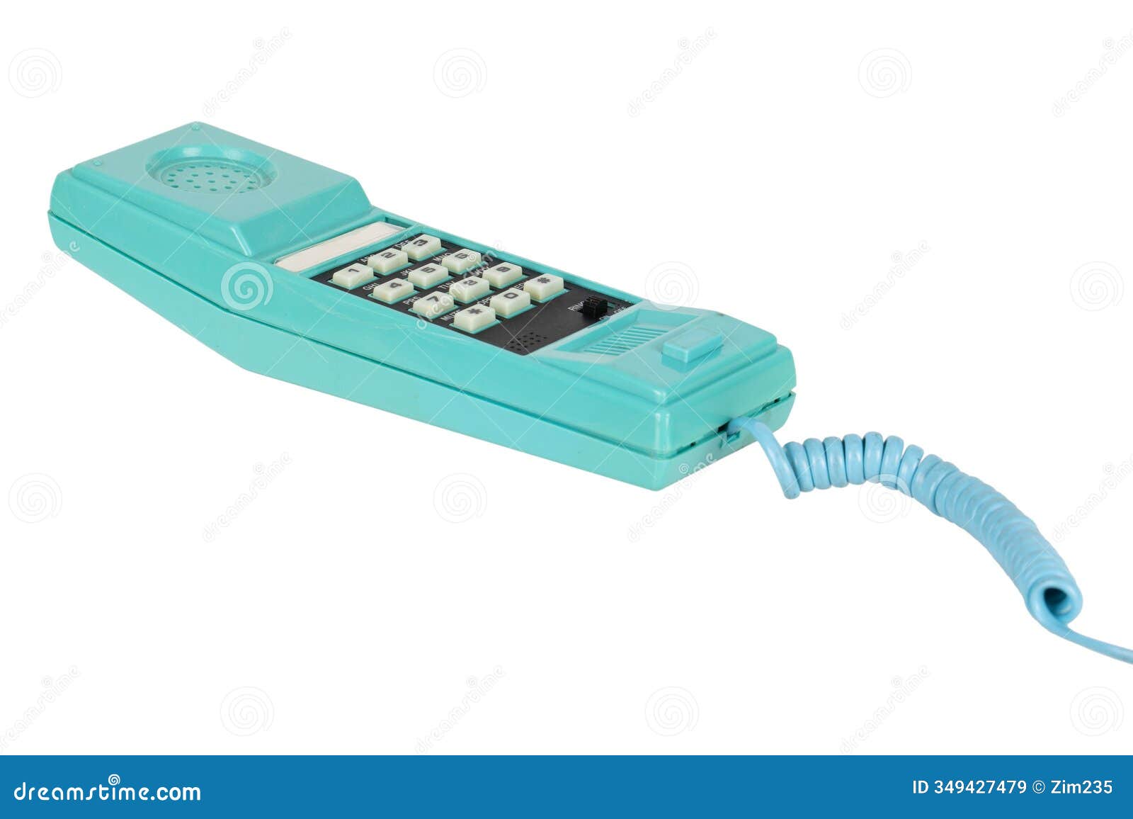 Retro Push Button Telephone With Keypad On Headset. Old 70s, 80s Touch ...