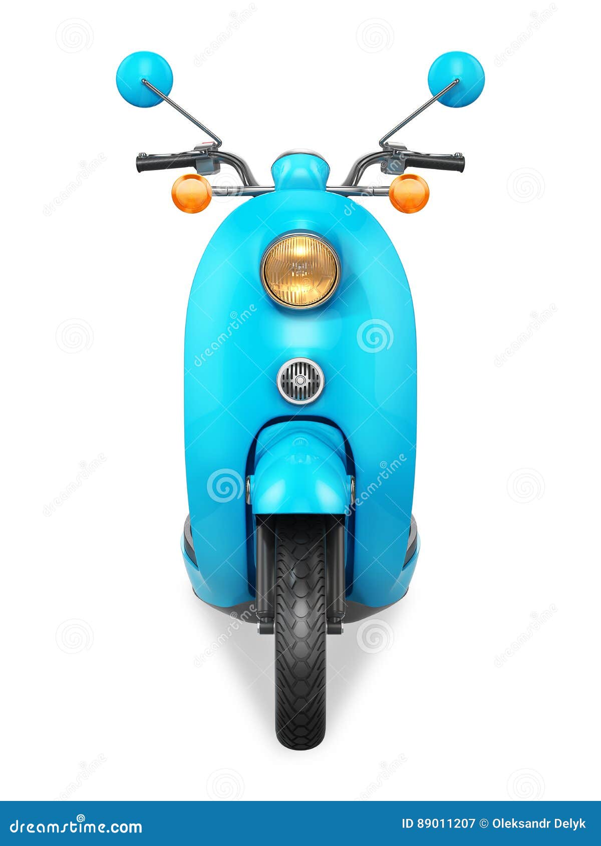Scooter Front View Isolated Vector Illustration | CartoonDealer.com ...