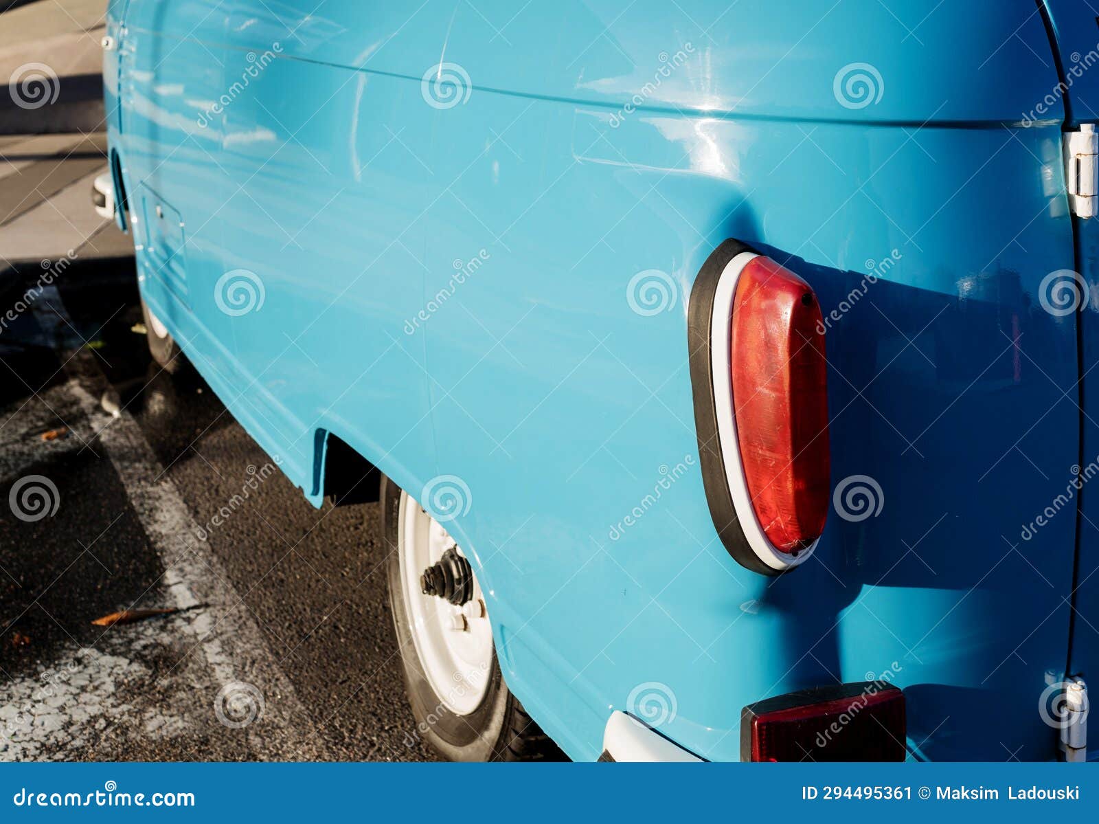 Blue retro van stock image. Image of antique, blue, vehicle - 294495361