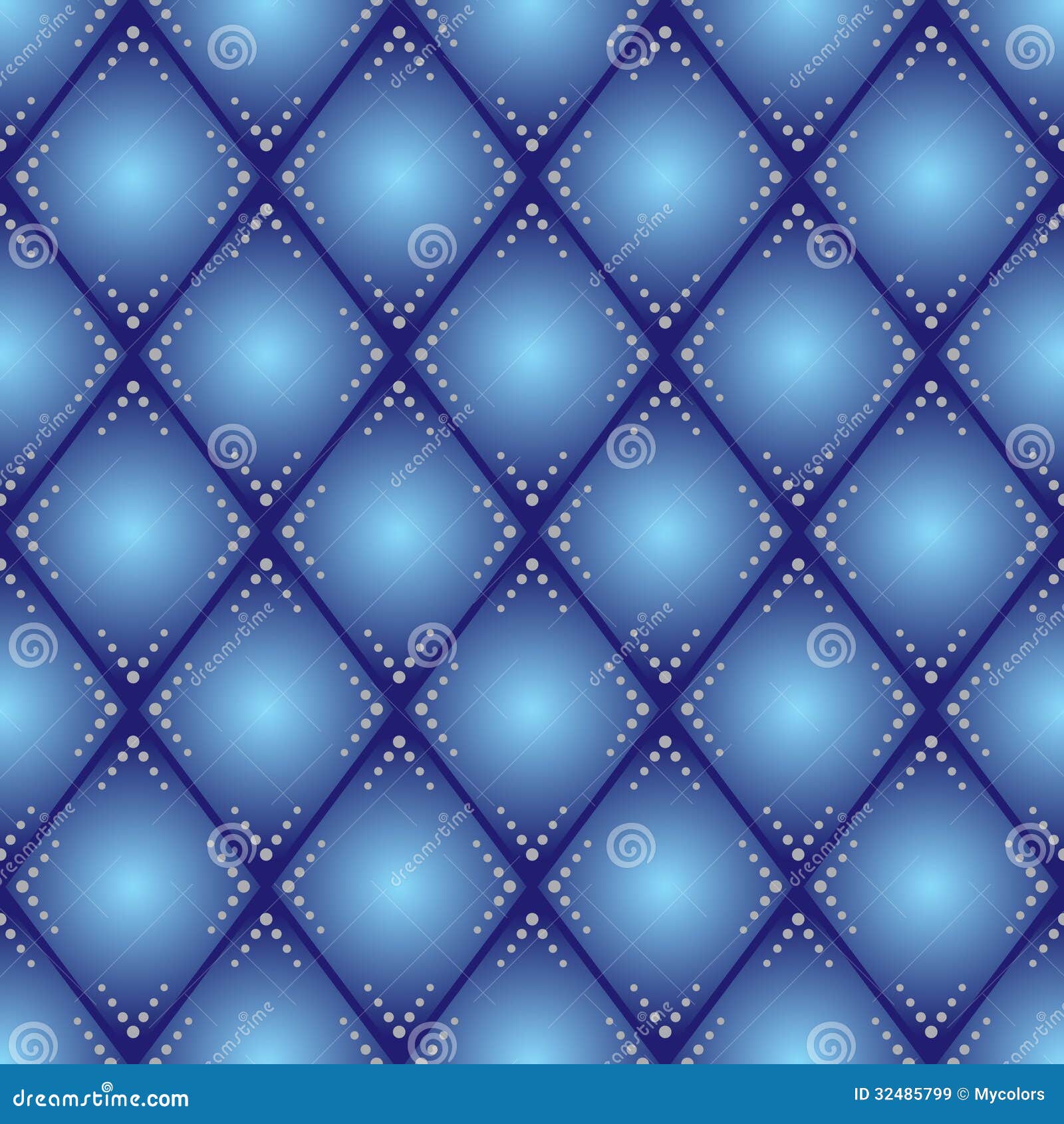 Blue Rhombus Seamless Pattern Vector Stock Vector Illustration Of