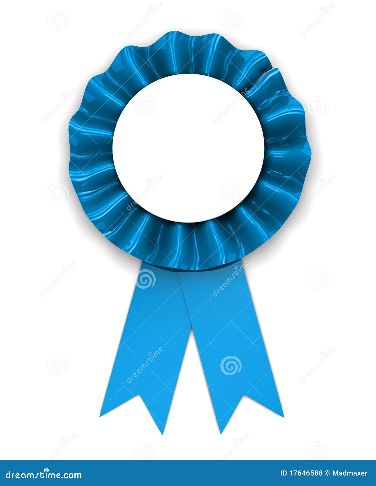 Blue ribbon stock illustration. Illustration of success - 17646588
