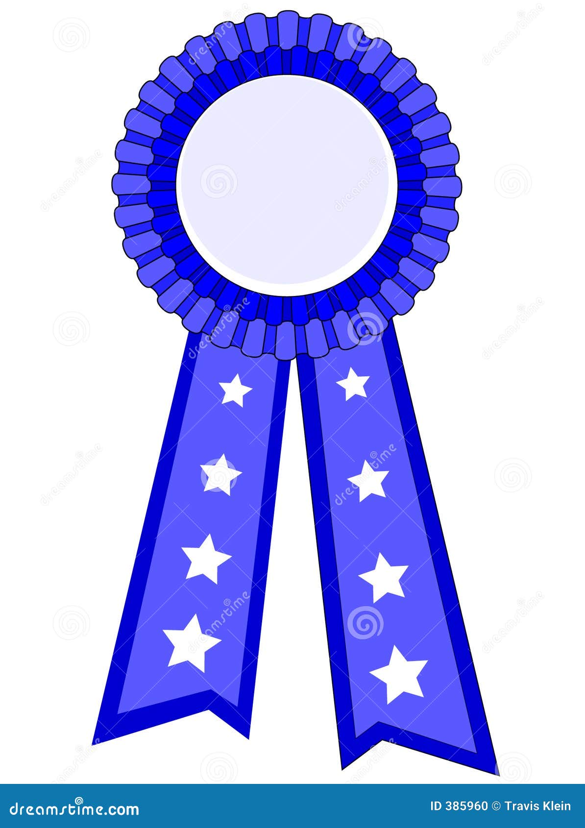 Blue_ribbon stock illustration. Illustration of winner - 385960