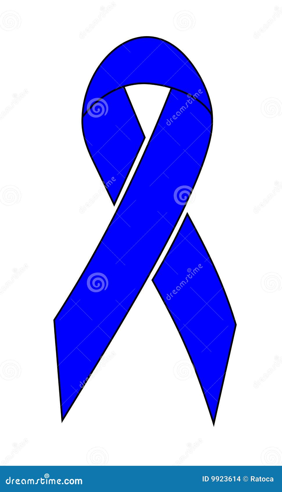 Blue ribbon stock illustration. Illustration of donate - 9923614