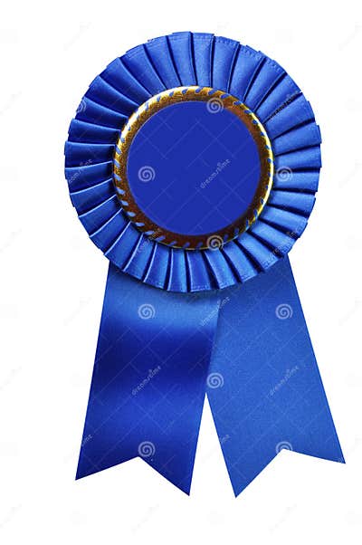 Blue Ribbon Award (with Clipping Path) Stock Image - Image of ...
