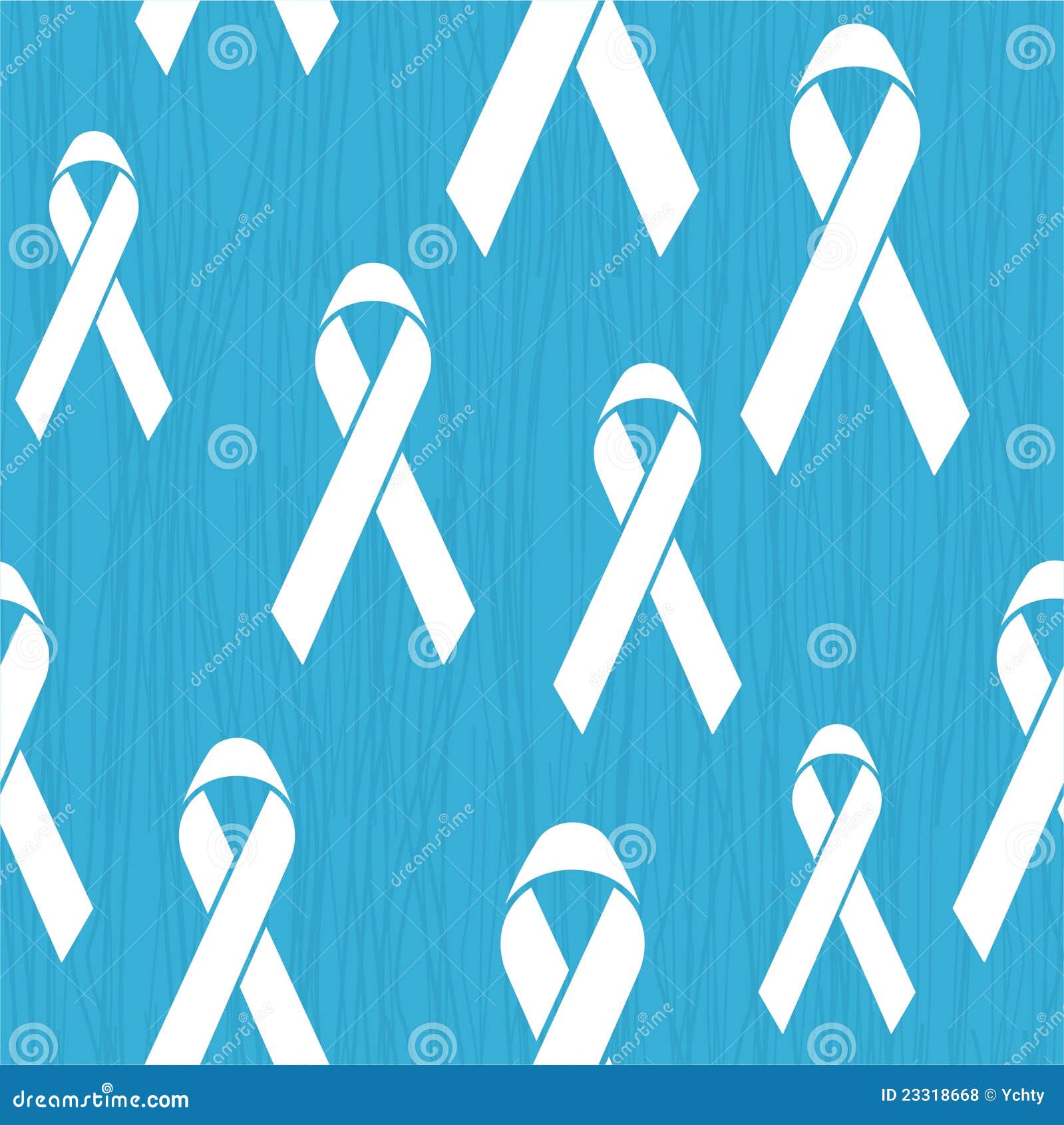 Blue Ribbon Awareness Seamless Background in Vecto Stock Vector ...