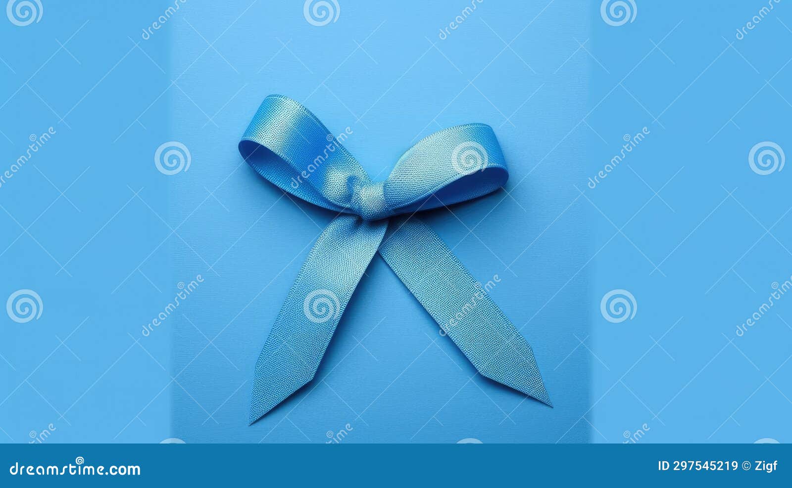 Blue Ribbon on Blue Background Stock Illustration - Illustration of ...