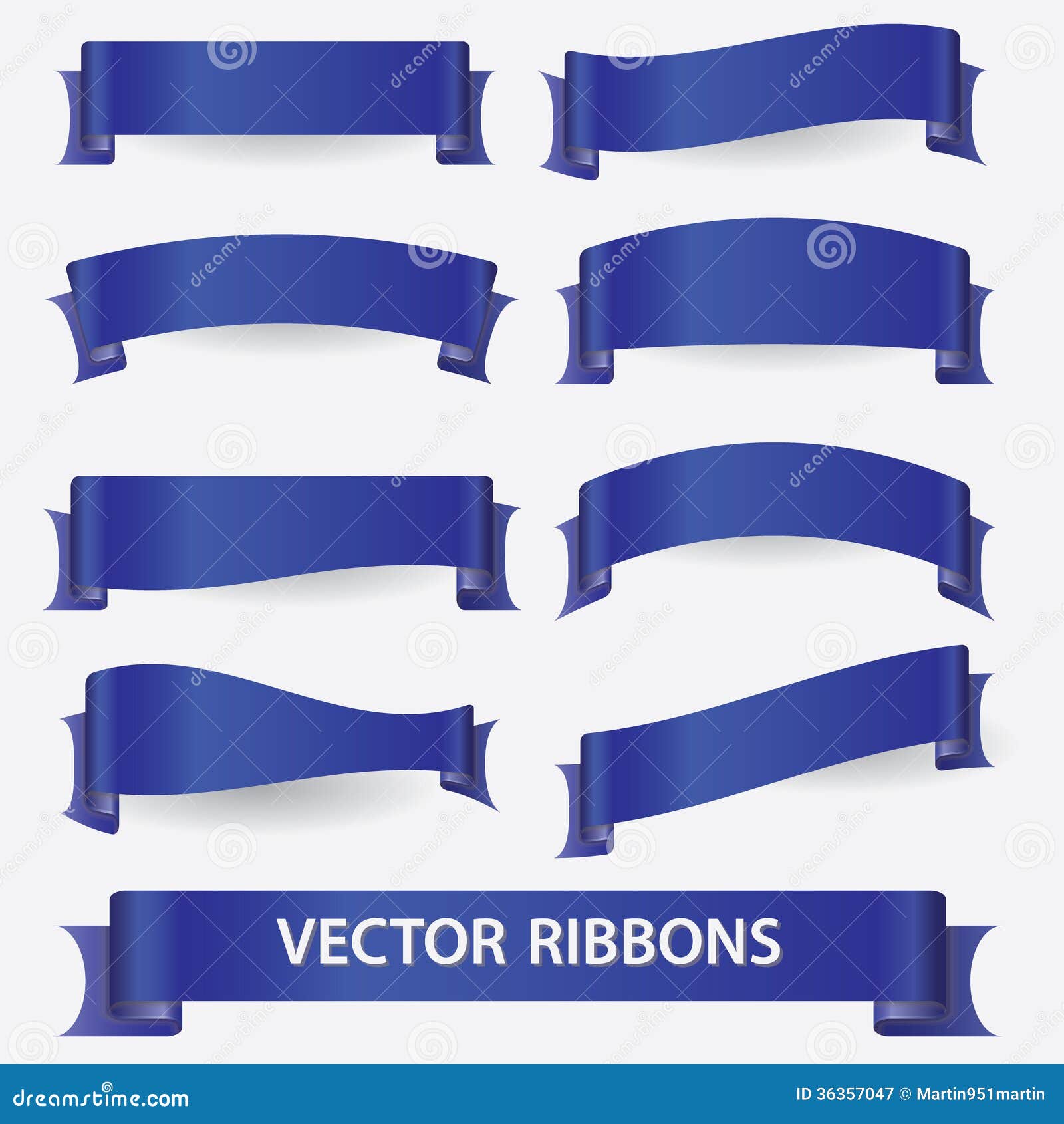 Blue ribbon banners eps10 stock vector. Illustration of curved - 36357047