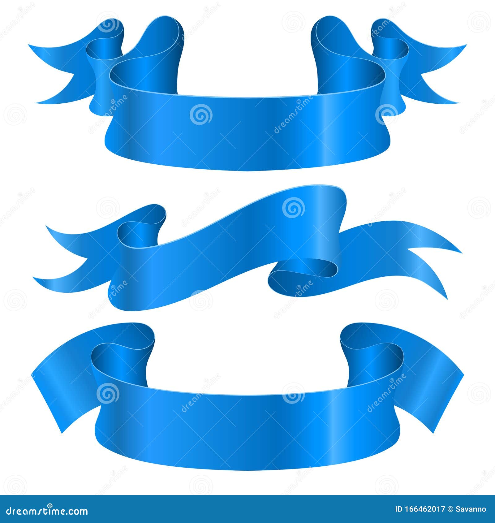 Blue ribbon banners stock vector. Illustration of label - 166462017