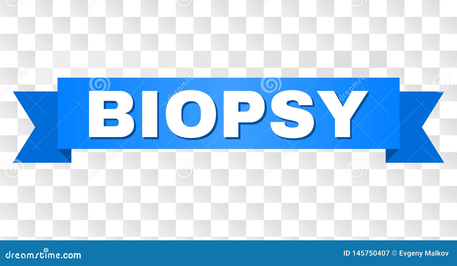 Blue Ribbon with BIOPSY Caption Stock Vector - Illustration of abstract ...