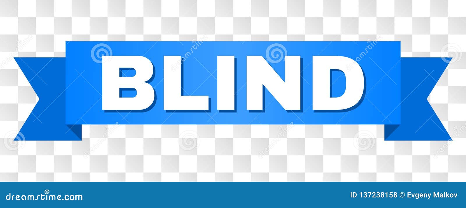 Blue Ribbon with BLIND Text Stock Vector - Illustration of stripe ...