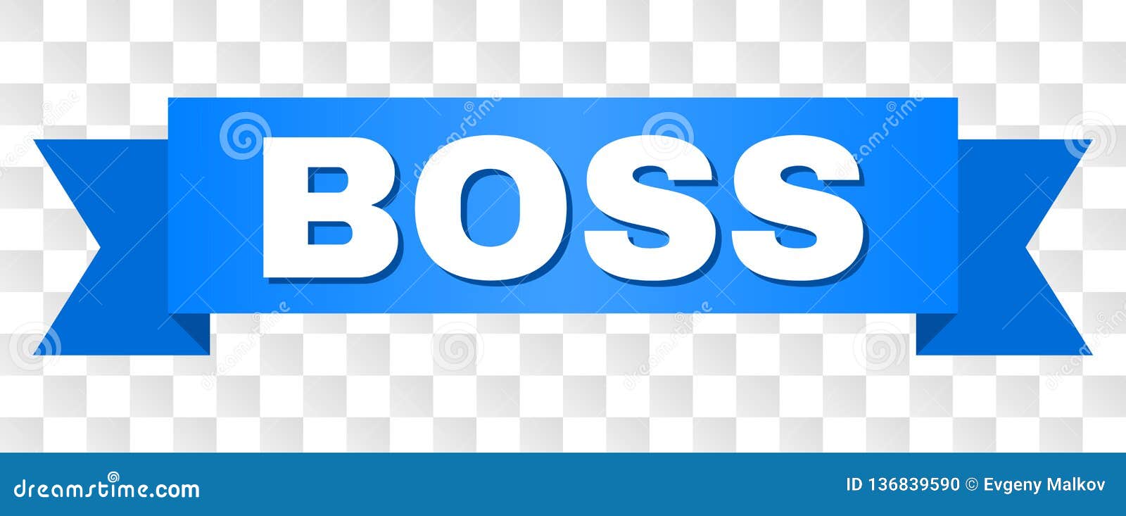 Blue Ribbon with BOSS Caption Stock Vector - Illustration of badge ...