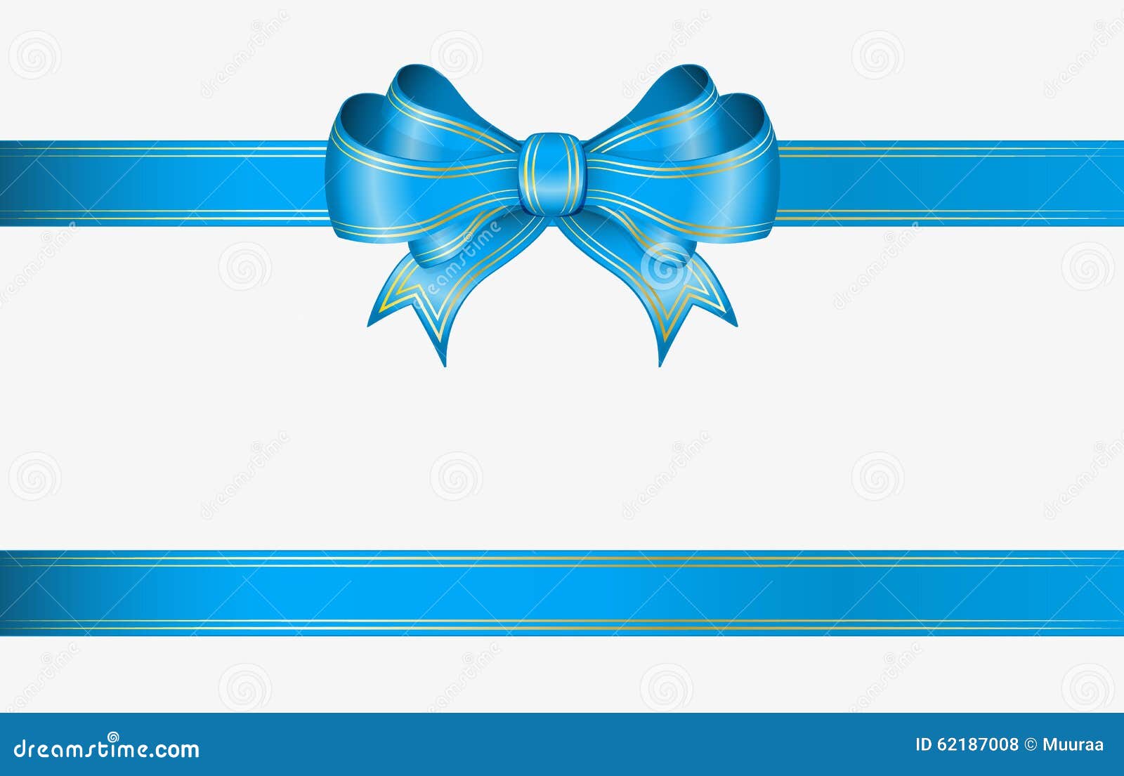 Blue ribbon and bow stock illustration. Illustration of pattern - 62187008