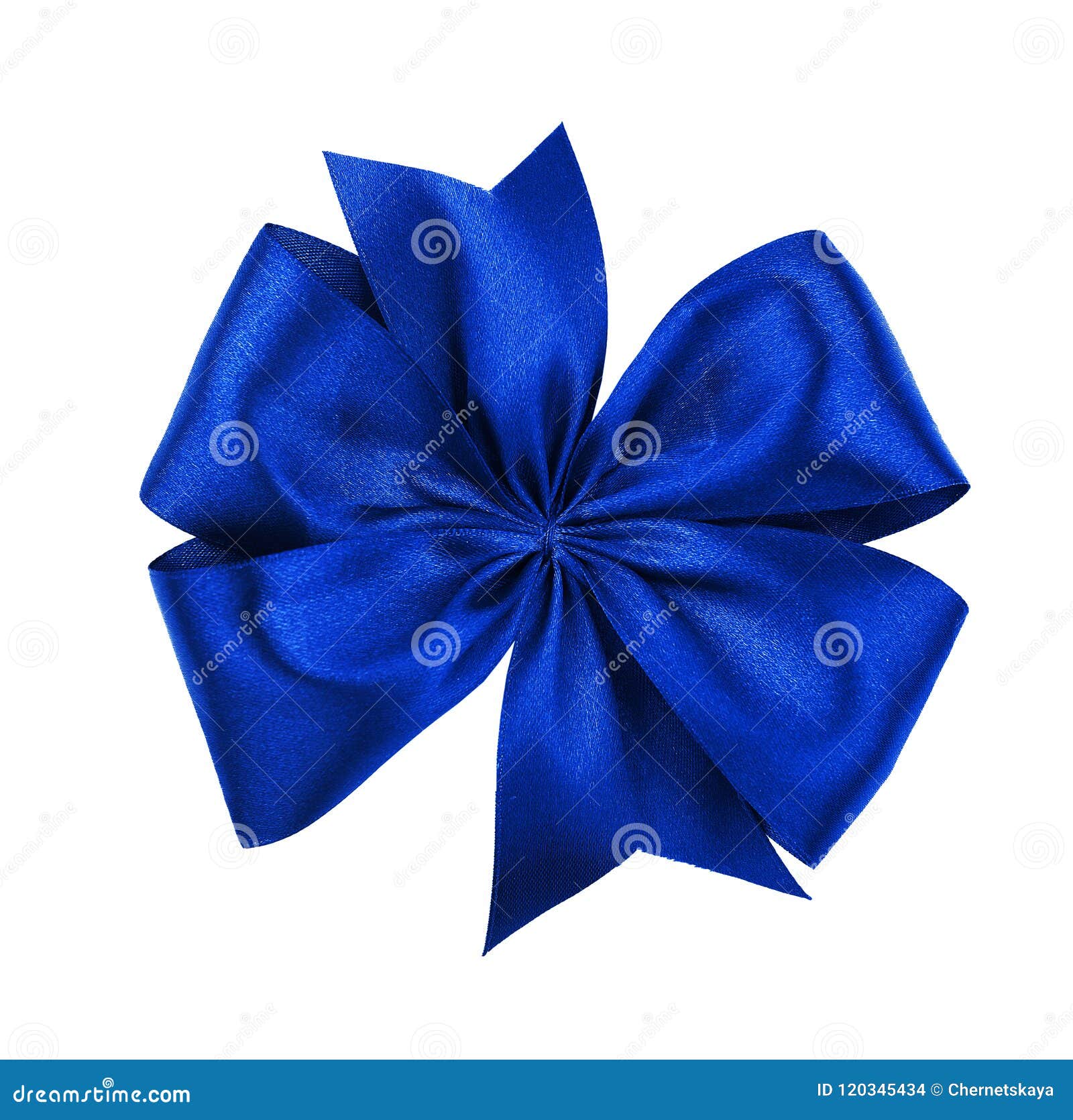 Blue Ribbon Bow, Isolated on White Stock Photo - Image of material ...