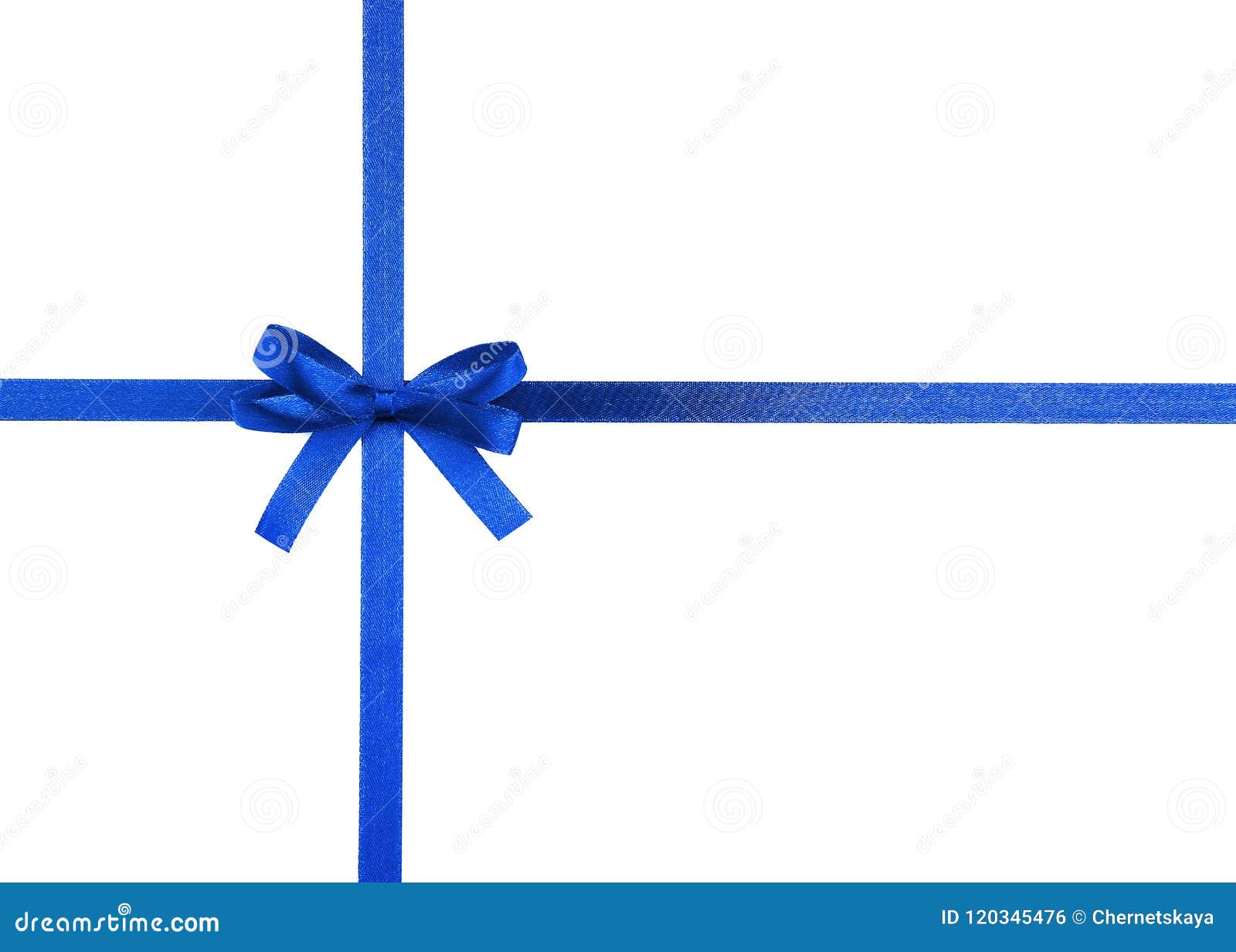 Blue Ribbon with Bow, Isolated on White Stock Photo - Image of event ...