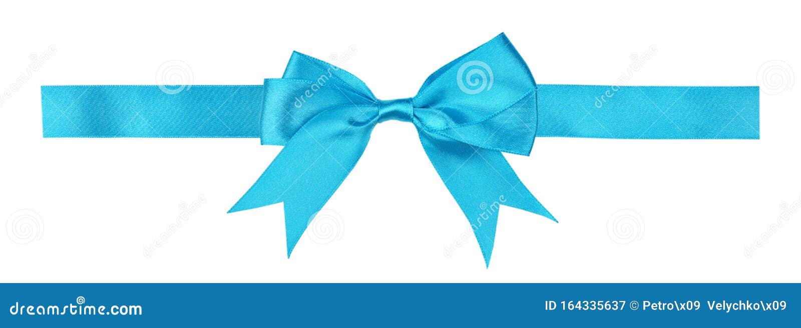 Blue ribbon with bow stock image. Image of festive, white - 164335637
