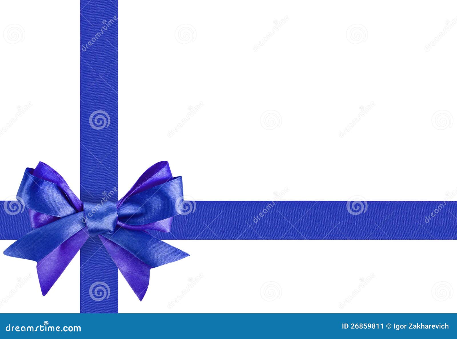 Blue Ribbon Bow Like a Gift Stock Image - Image of celebration ...