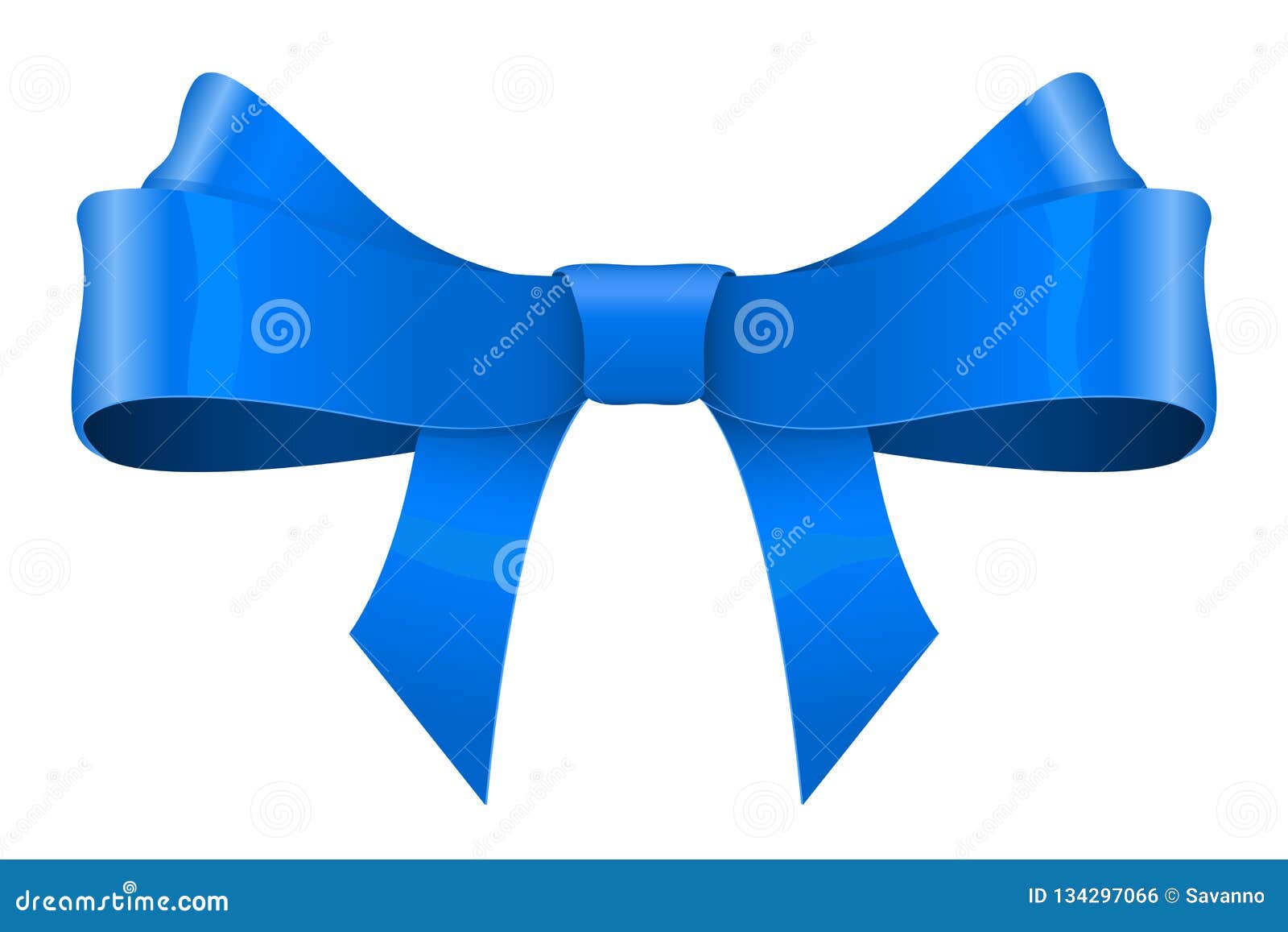Blue Ribbon Bow Vector