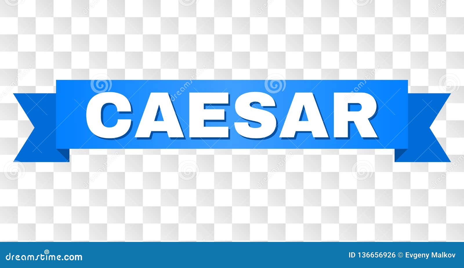 Blue Ribbon with CAESAR Title Stock Vector - Illustration of emperor ...