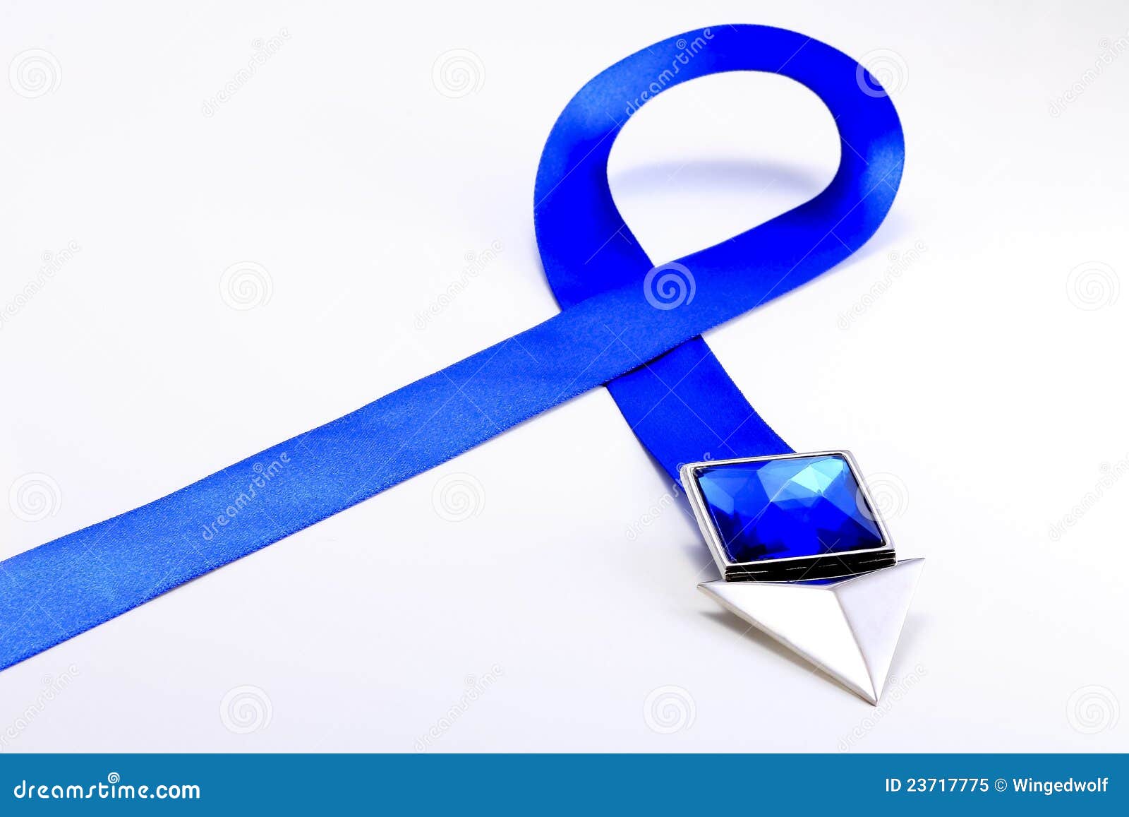 Blue Ribbon with Chrome Arrow Stock Illustration - Illustration of ...