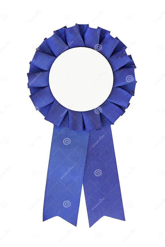 Blue Ribbon close-up stock photo. Image of blue, achievement - 2493888