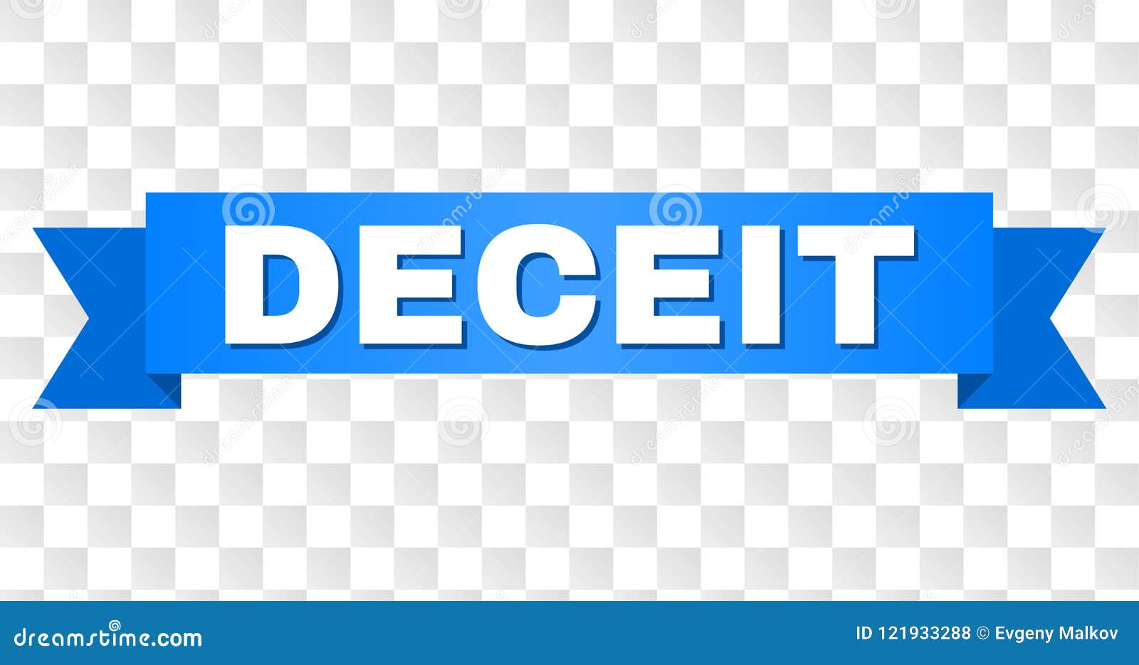 Blue Ribbon with DECEIT Title Stock Vector - Illustration of vector ...