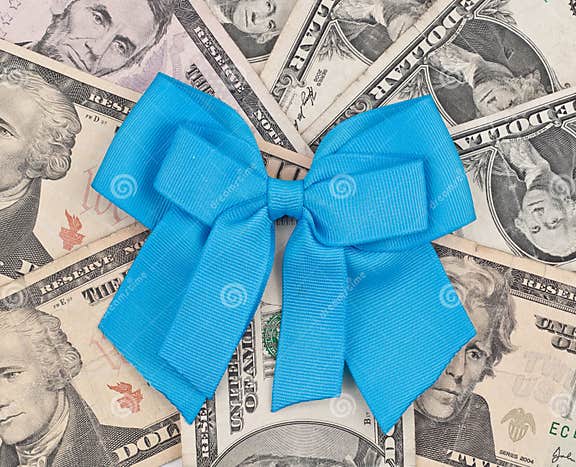 Blue Ribbon Donation stock photo. Image of help, giving - 15761012