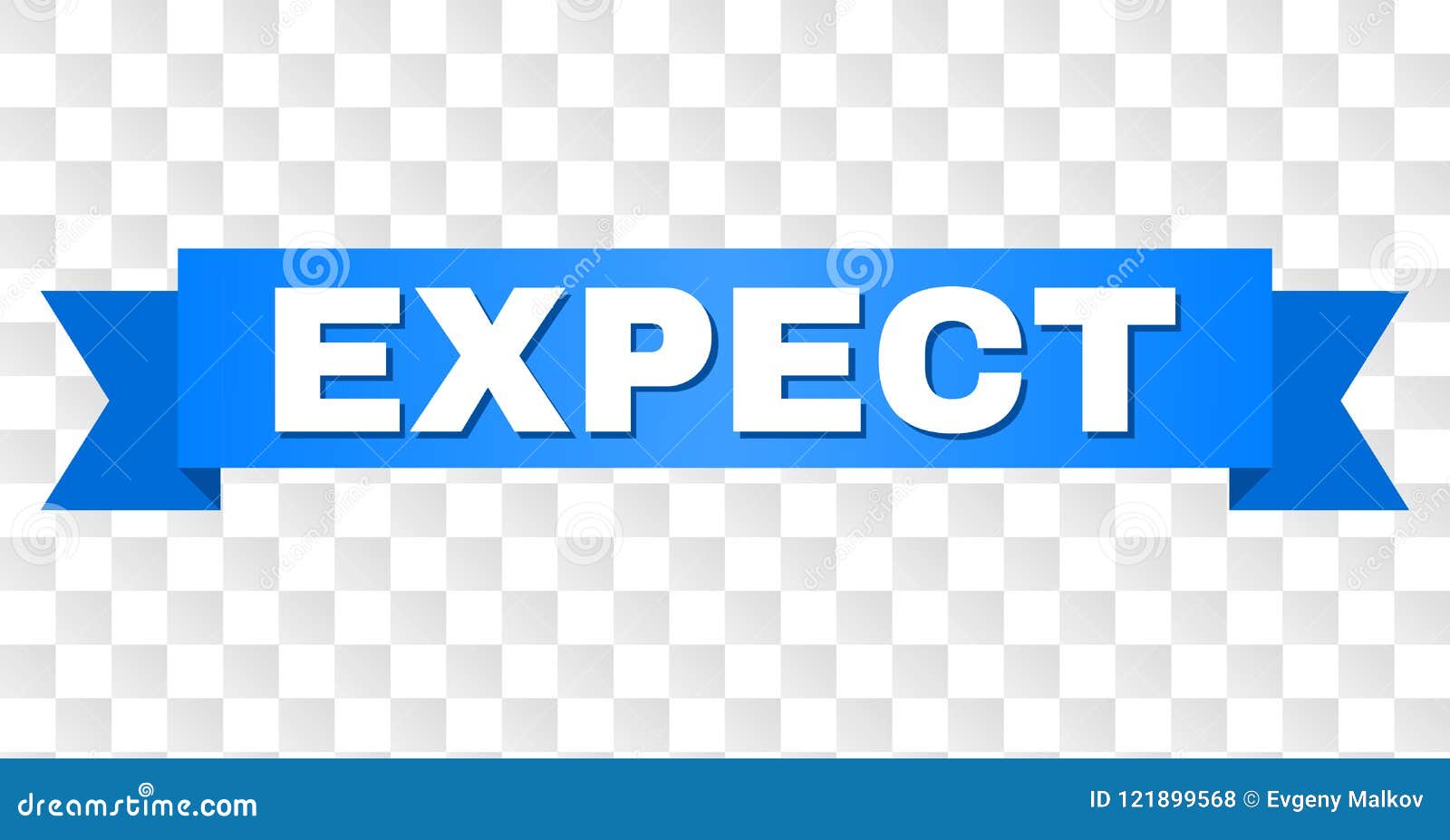 Blue Ribbon with EXPECT Caption Stock Vector - Illustration of abstract ...