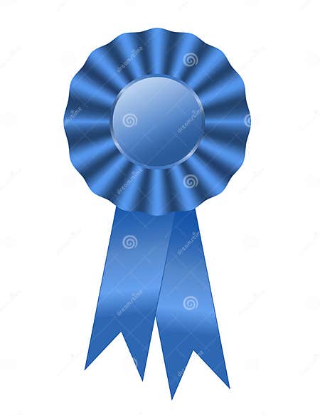 Blue Ribbon First Prize stock vector. Illustration of achievement - 6629195